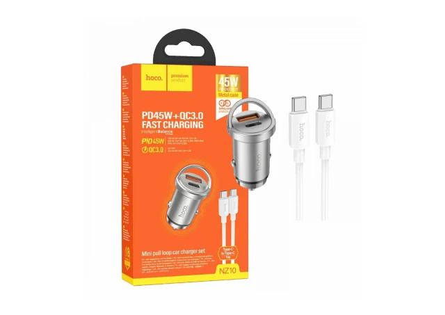 hoco. Auto punjač, brzi, sa type C kabelom, PD45W+QC3.0 - NZ10 Handy ...