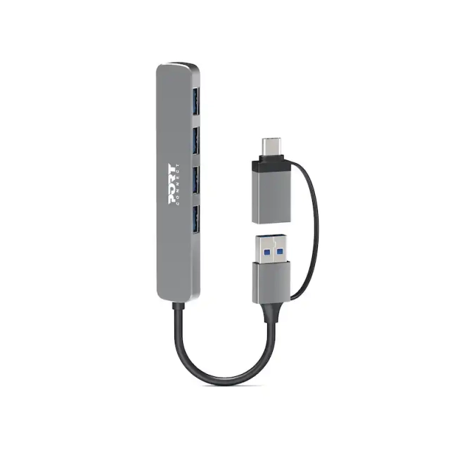 HUB Port Designs USB-C / USB-A vers 4 ports USB-A 3.0 5Gbps Slim | Kupi ...